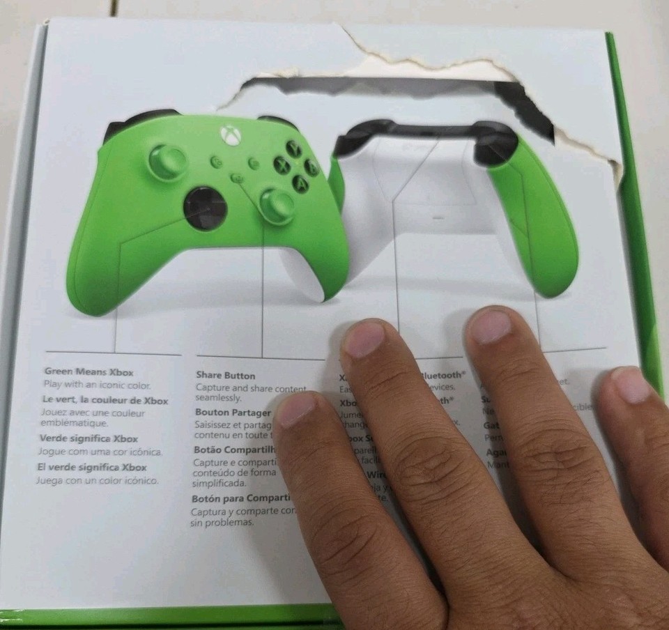 Xbox QAU-00090 Wireless Controller, Velocity Green For Xbox Series X|S ...