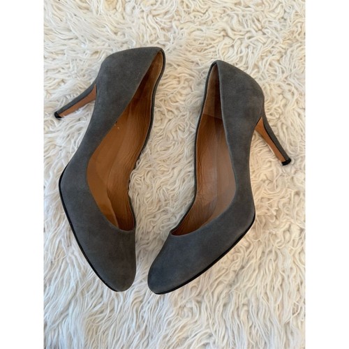 Classic Ann Taylor Women's Gray Suede High Heel Pumps Size 9.5 Work ...