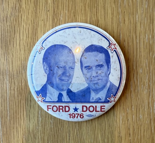 Gerald Ford Bob Dole Jugate 1976 Presidential Campaign Pin Button - 3.5 ...