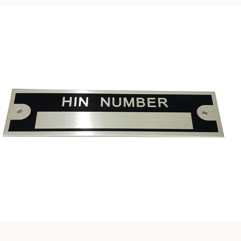 HIN Tag ID Plate Serial Number Boat Watercraft Fishing Speedboat Skiing ...