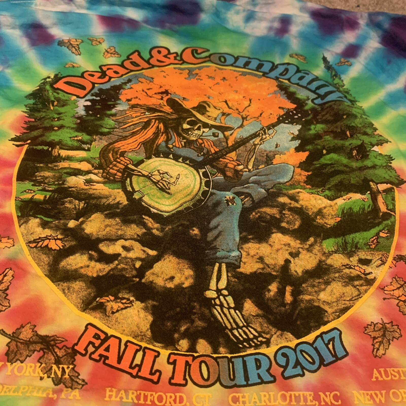 2017 DEAD & COMPANY GRATEFUL DEAD TOUR TIE-DYE T-SHIR… - Gem