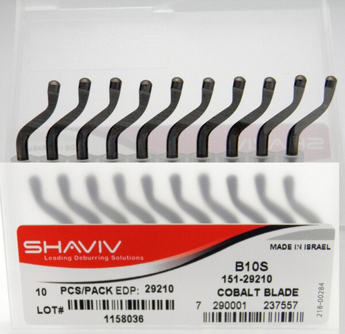 Shaviv 29210 10pcs B10S Cobalt Deburring Blades Steel,Stainless,Copper ...