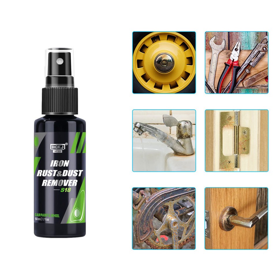 1Pc 50ML HGKJ S18 Iron Remover Car Wheel And Brake Discs Dust Rim Rust ...