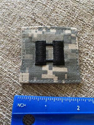 US Army Captain CPT O-3 Rank ACU Hook / Loop Pattern Military Patch ...