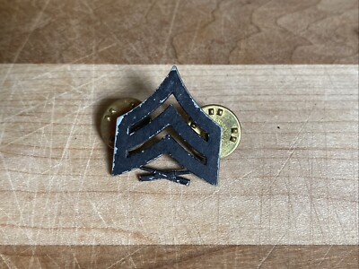 USMC Sergeant Chevron Black Brass Pin | eBay