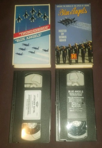 Lot of 2 Blue Angels VHS Thunderbirds, Dennis Quaid tested | eBay