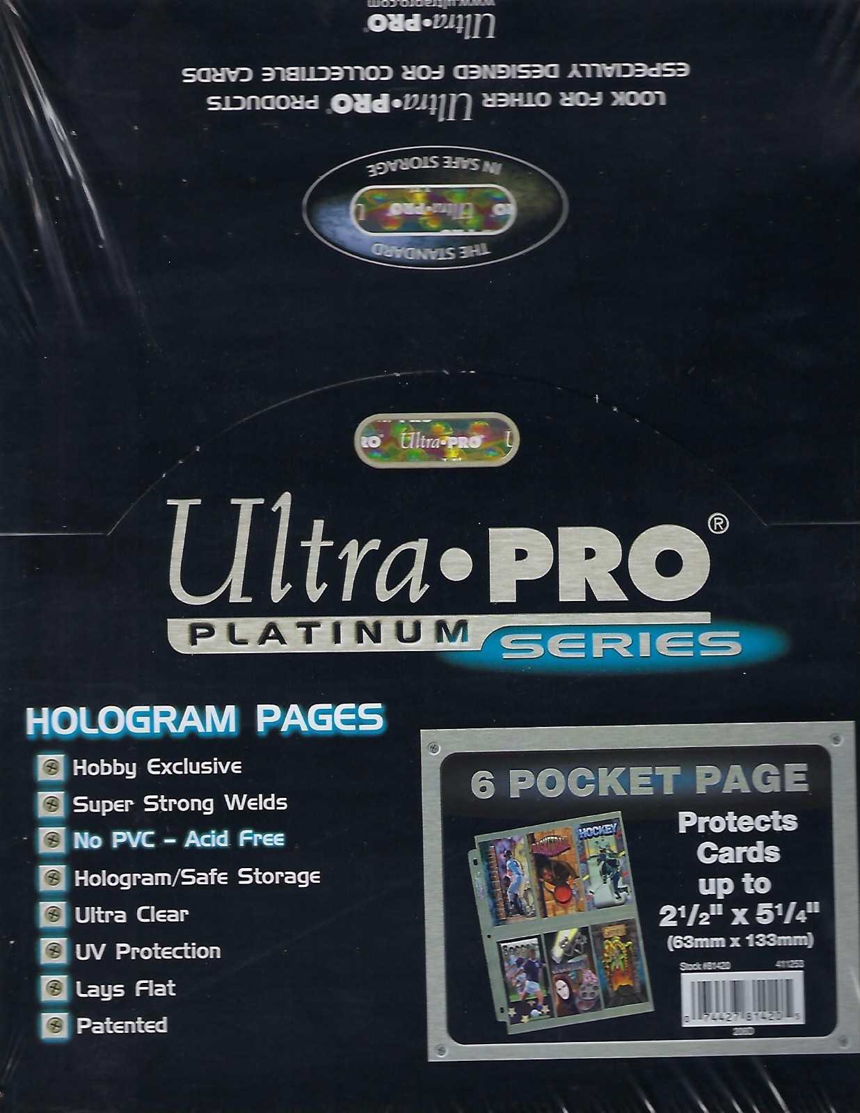 ULTRA PRO PLATINUM 100 6-POCKET Pages,New, Free Shipping | eBay