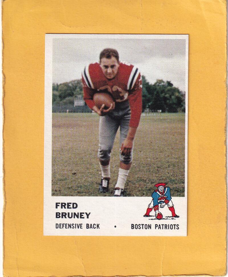 1961 Fleer #183 Fred Bruney Patriots EX/NM #25581 | eBay