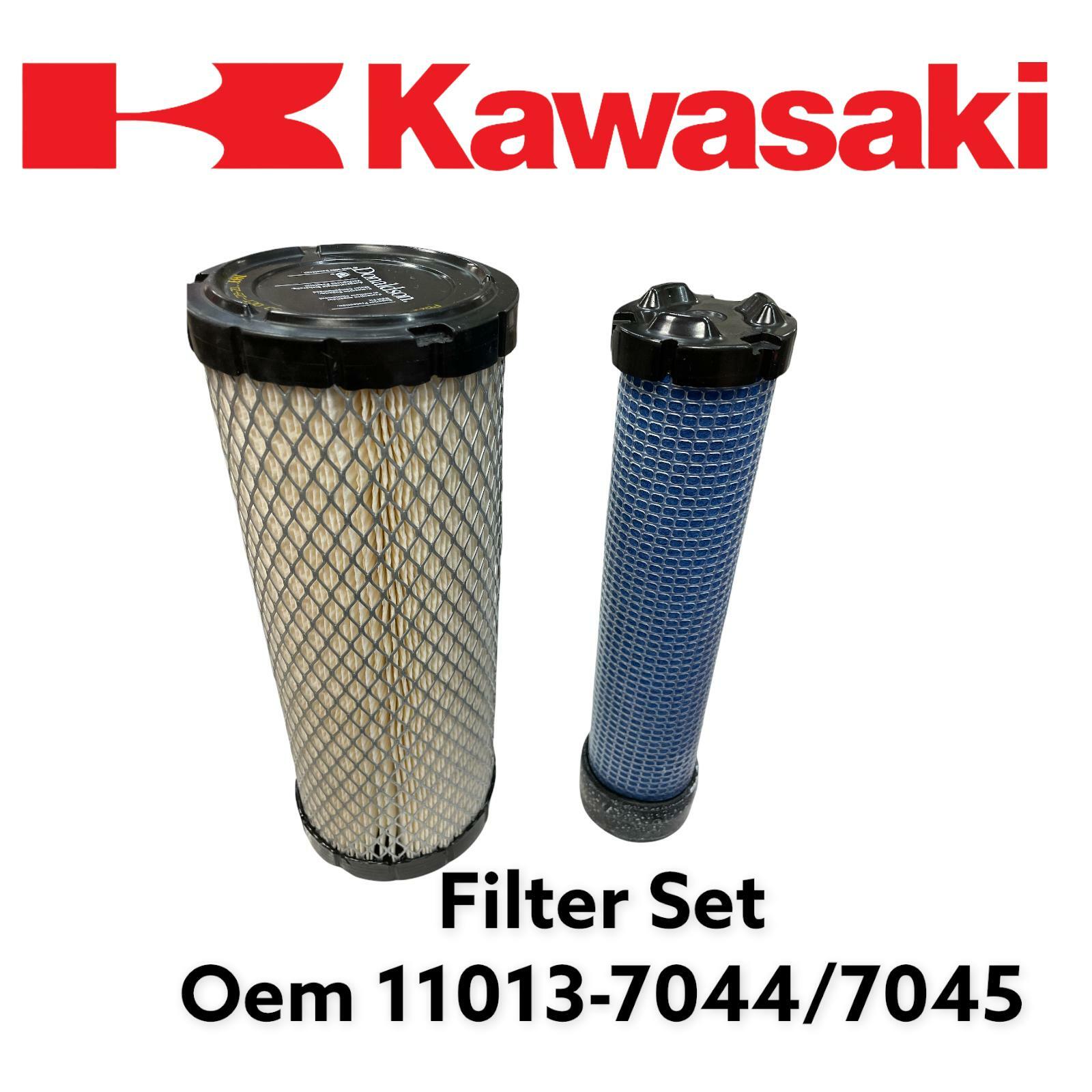 Genuine Kawasaki 11013-7044 & 11013-7045 Inner & Outer Air Filter Combo ...