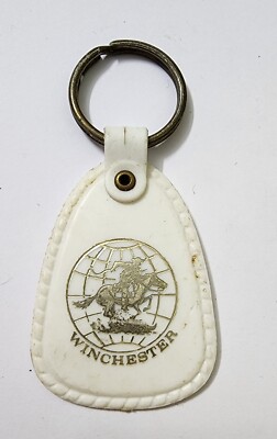 OLD PLASTIC ERA KEYCHAIN WINCHESTER COWBOY ON HORSE | eBay