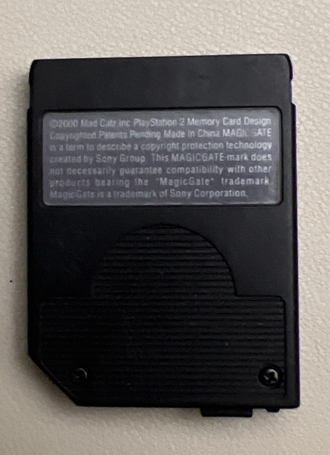 Mad Catz PS2 8MB Memory Card Clear Blue MagicGate Console System ...