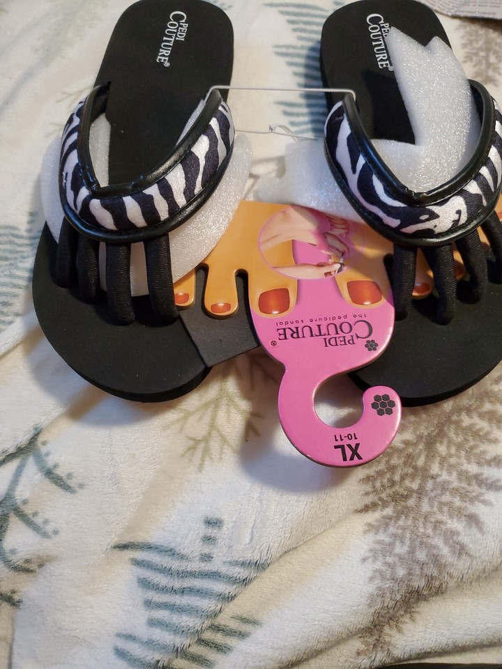 Pedi Couture Toe Separator Sandals for Women Size XL 10-11 The Pedicure ...