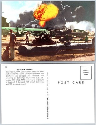 Pearl Harbor Attack Battleship Explosion Postcard | eBay