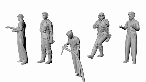 WWII RAF Battle of Britain - Spitfire Pilot - Ground Crew - 5 Figure ...