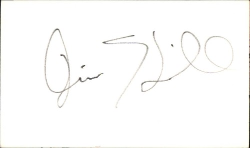 Jim Hill Signed 3x5 Index Card Cut Packers Cleveland Browns Autograph ...