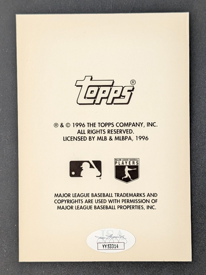 Derek Jeter HOF New York Yankees Signed 1996 Big Topps AUTO JSA Sticker ...