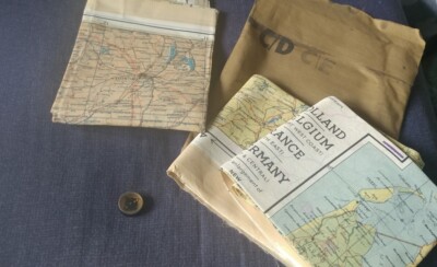 WW2 WWII Original Silk Escape Maps With Pouch And Compass | eBay