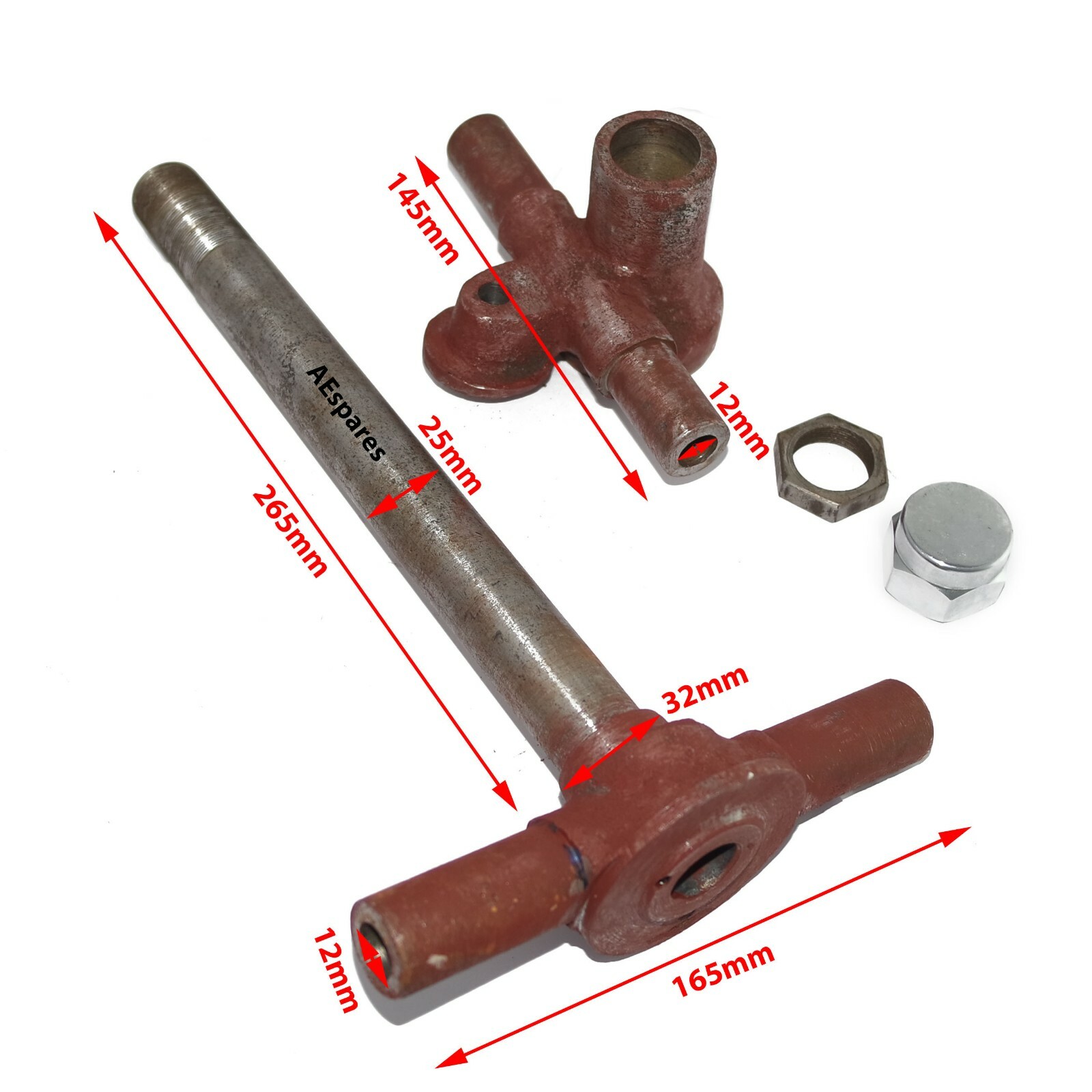 AJS Matchless G3 Wo Girder Springer Fork Upper Head Yoke & T BAR+Nut ...
