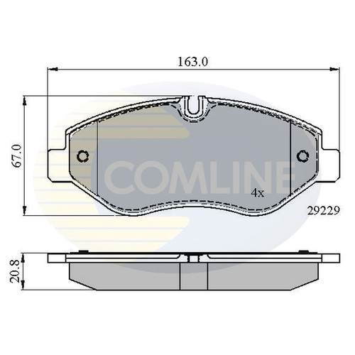 For Iveco Daily Line 40C15, 50C15, 60C15 Comline Front Brake Disc Pads ...