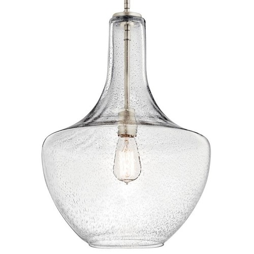 Kichler 42046NICS Everly 1-light 14" Wide Pendant With Seedy Glass ...