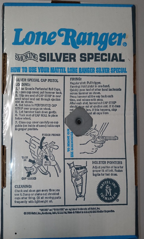 ULTRA RARE! UNOPENED! LONE RANGER SILVER SPECIAL mask,Single Holster ...