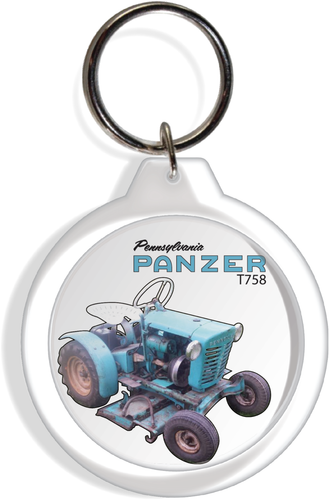 Pennsylvania Panzer T758 Garden Farm Tractor Yard Lawn Keychain Keyring ...