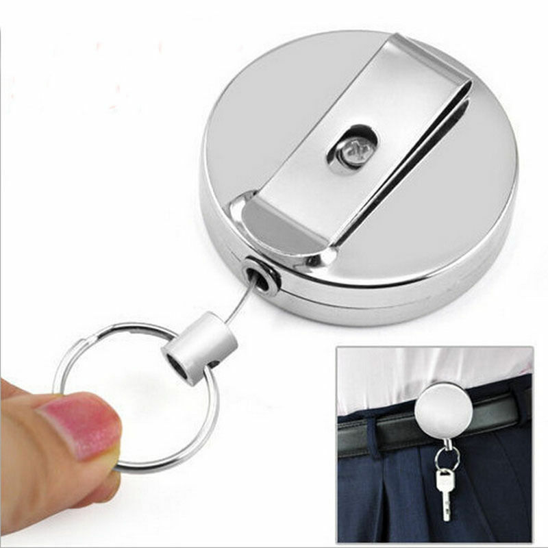 Stainless Steel Extendable Metal Wire 60cm Retractable Key Chain | eBay
