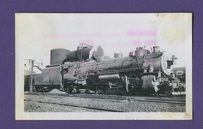 1947 Kansas City South KCS 2-10-2 Steam Locomotive #203 - VTG B&W ...