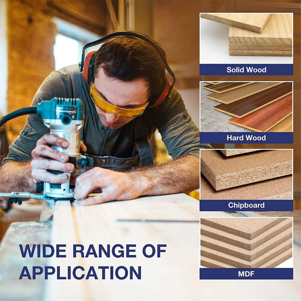 WORKPRO Router Bits, 15-Piece 1/4-Inch Shank Tungsten Carbide with ...