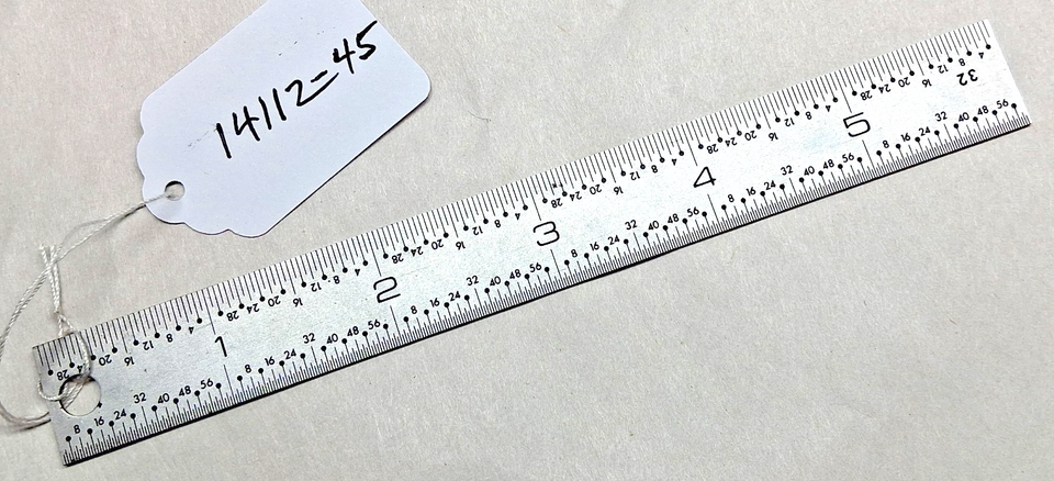 Rule, Brown & Sharpe 599-314-604 Satin Finish Machinist's 6" Steel Rule ...