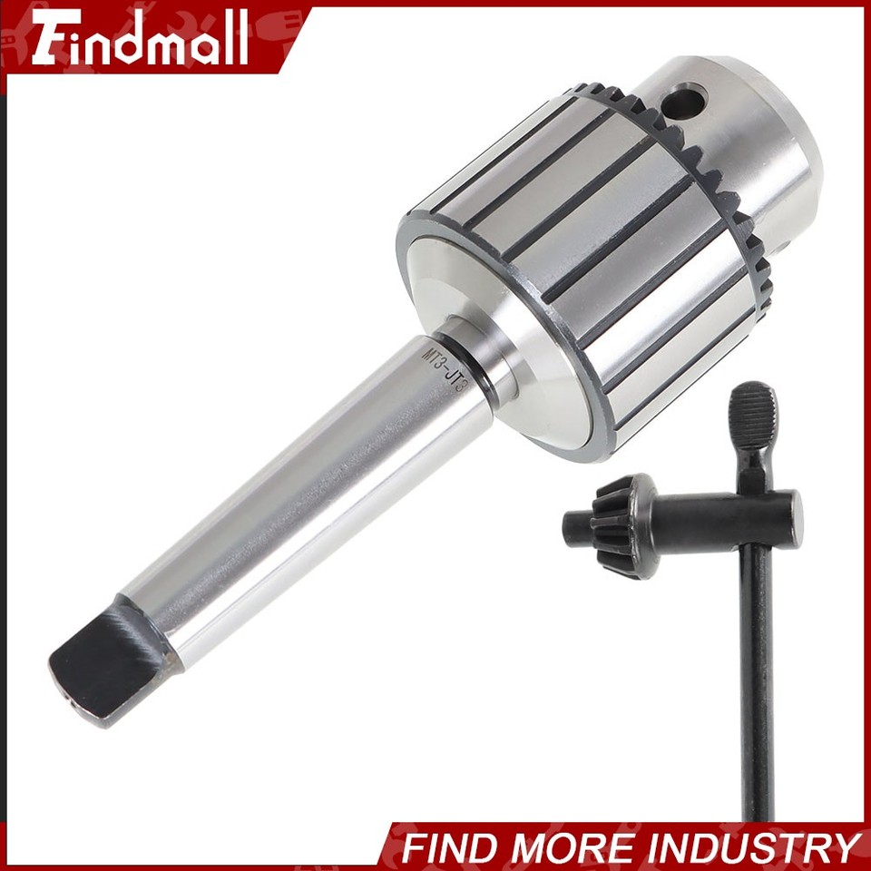 Findmall Heavy Duty Drill Press Chuck 3/4" JT3 Taper With Chuck Key 3MT ...