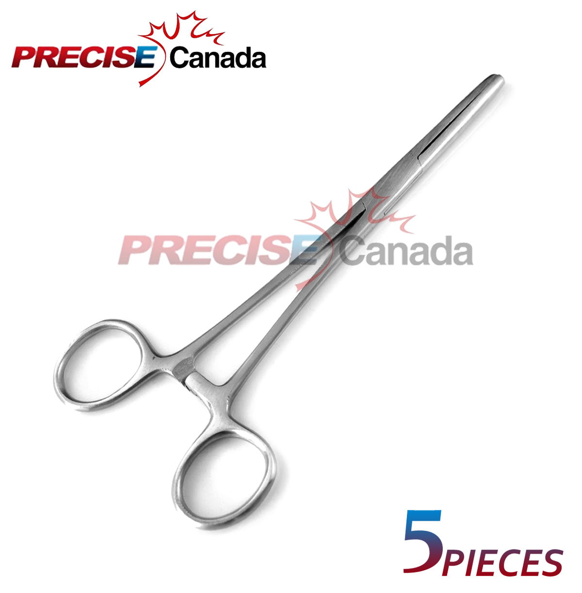 SET OF 5 TUBE OCCLUDING CLAMPS FORCEPS 6.5" SMOOTH JAWS SURGICAL ...