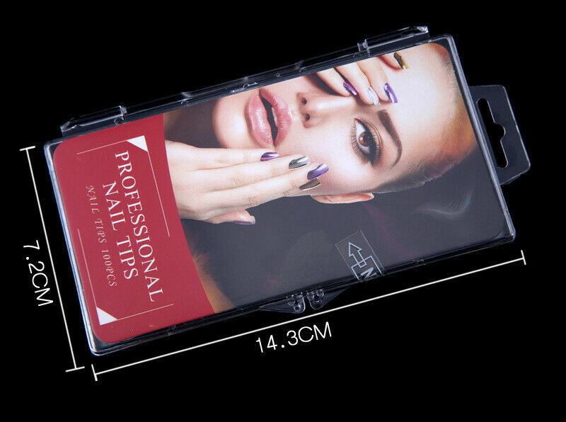 100 Well-less French Nail Tips False Gel Acrylic C Curve European ...