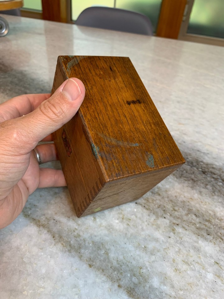 Antique Jointed Oak Storage Keepsake Curiosity Trinket Box WEIR Tool ...