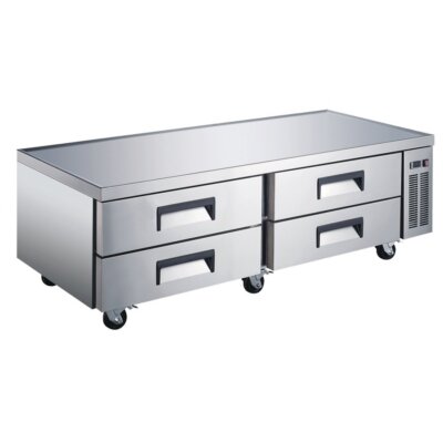 U-STAR USCB-72 72" 4 Drawers Refrigerated Chef Base w/ V-Edge Top, 15 ...