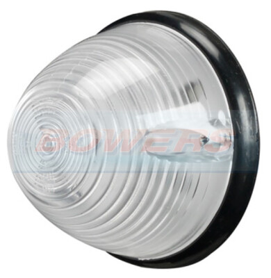 12V 24V ROUND 76mm WHITE FRONT MARKER POSITION LIGHT LAMP TRAILER ...