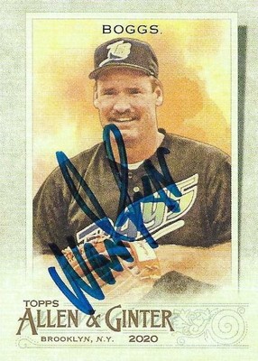 Wade Boggs Autograph Signed 2020 Topps Allen & Ginter Devil Rays Card ...