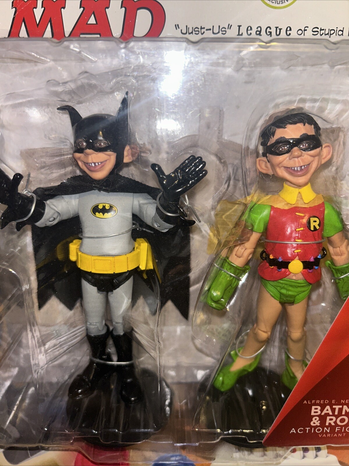 Alfred E Newman as Batman and Robin action figure variant 2- Pack | eBay