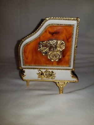 Vintage Antique TAJ Japan Bakelite Porcelain Art Deco Music Box Piano ...