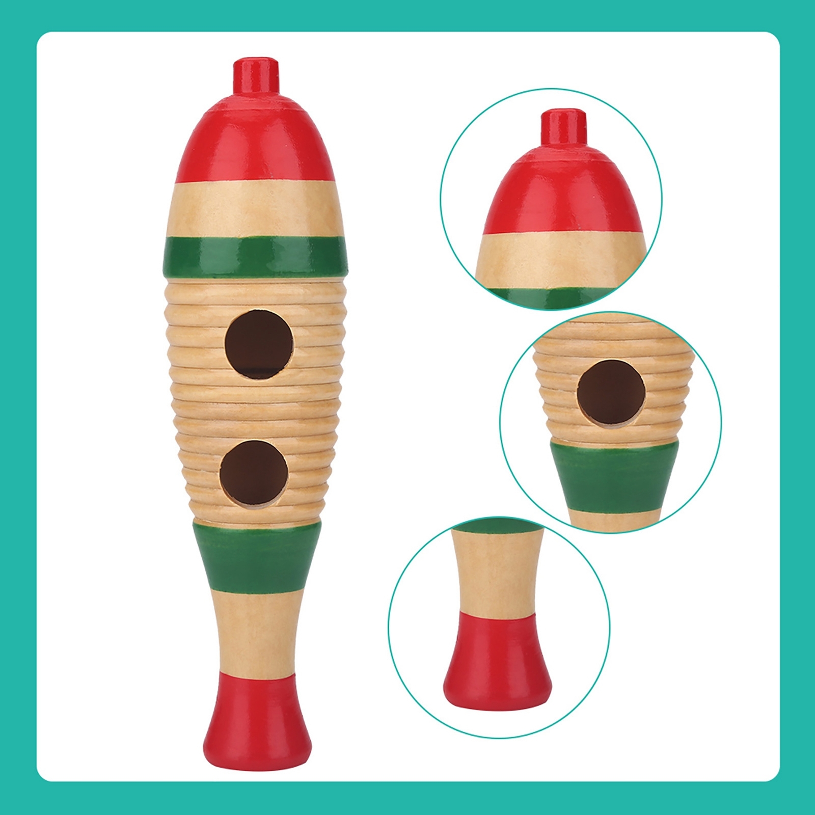 Wooden Guiro Fishshaped Style Colorful Percussion