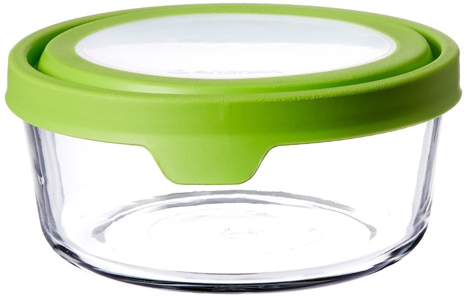 Anchor Hocking 7-Cup Round Glass True Seal Food Storage Container Lid ...