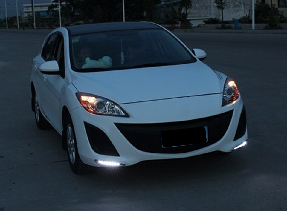 LED DRL Daytime Running Light Lower Bumper Lamp W/ Turn For Mazda 3 ...