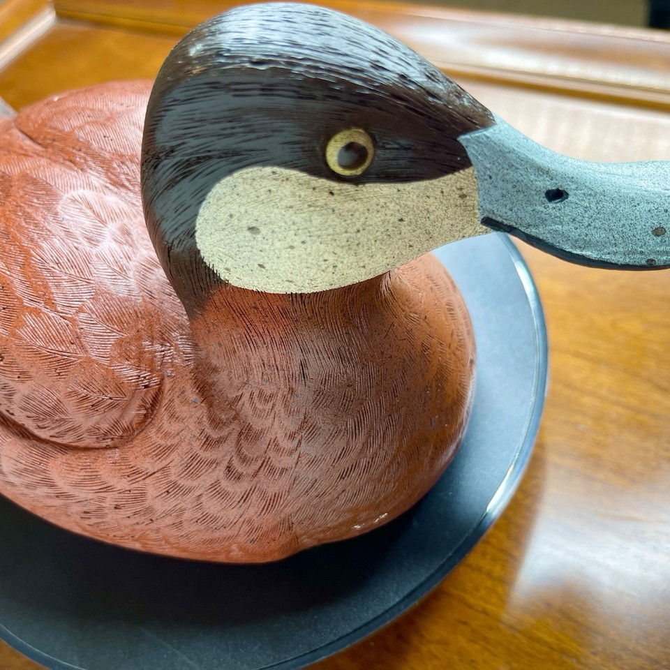 Vintage Hand Carved Painted Ruddy Drake Duck Decoy - RARE - 9” x 5” 🦆 ...