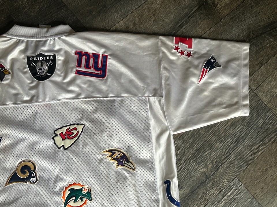 Reebok NFL Footbal Jersey All 32 Teams Logo Patch Mens 2XL Chiefs 49ers ...