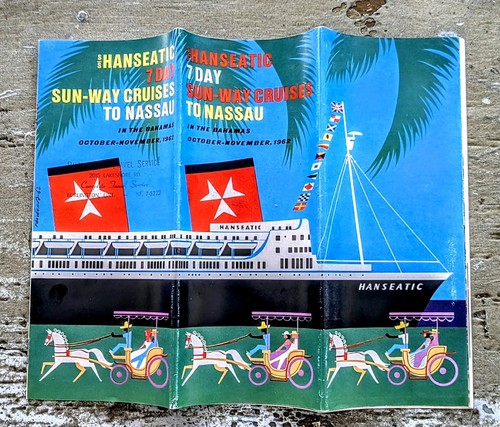 Hamburg Atlantic Line SS Hanseatic 1962 Colour brochure Deck Plans | eBay