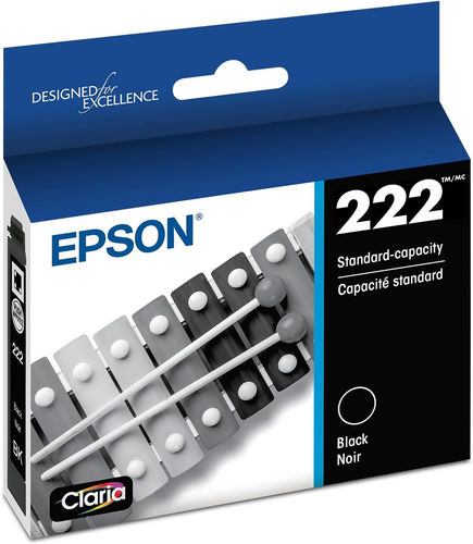 Epson 222 Claria Ink Standard Capacity Black Cartridge (T222120-S ...