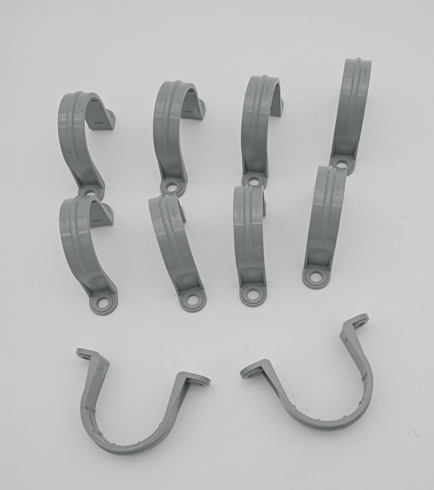 1-1/2 Inch PVC Pipe Strap, 2-Holes Conduit Pipe Clamps Plastic Pipe ...