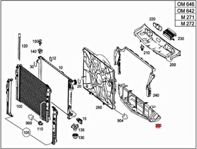 Genuine MERCEDES C204 S204 W204 Air ducting for radiator 2045053430 | eBay