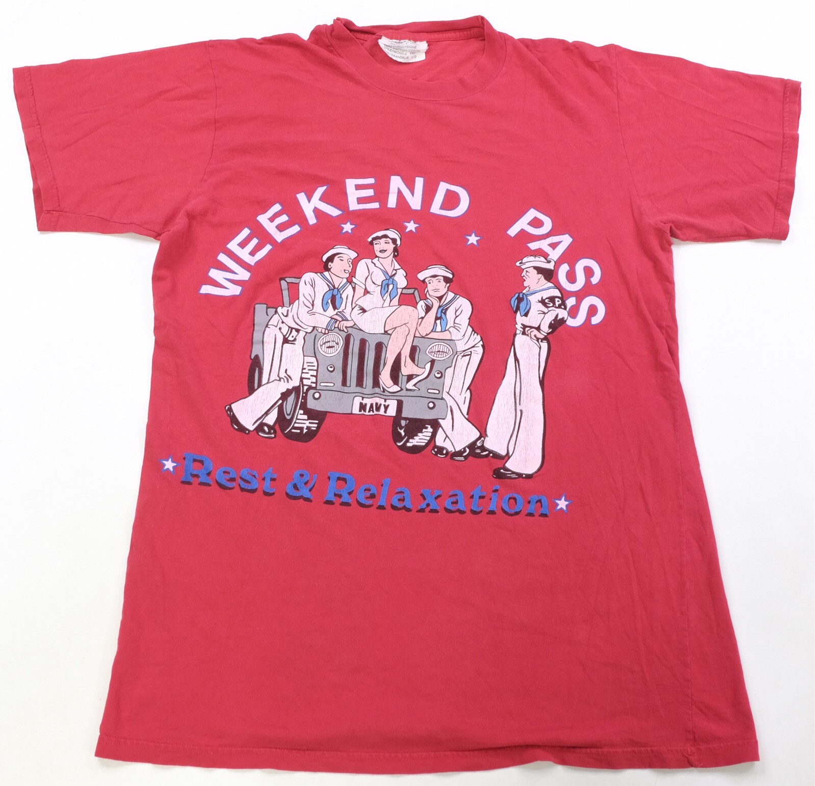 Rare Vintage Weekend Pass Rest & Relaxation Navy Sail… - Gem