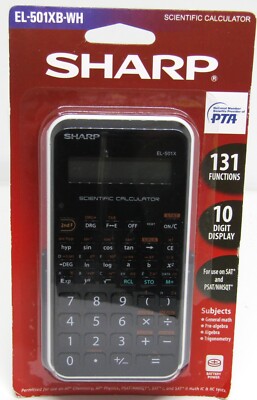 Sharp EL-501XB-WH Scientific Calculator. NIP. 131 Functions, 10 Digit ...